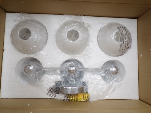 Pottery Barn Mercer Triple Wall Bath Bathroom Light Sconce 6.5"Diam ...