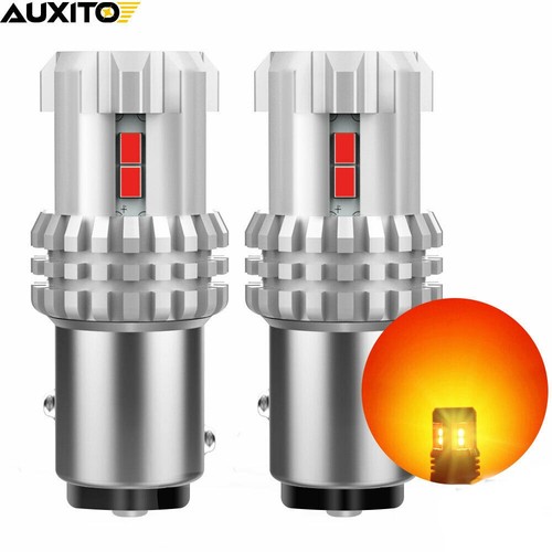 AUXITO 1157 2357 Pure Red LED Rear Turn Signal Light Bulb Canbus ...