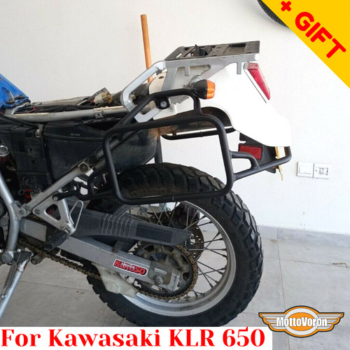 For Kawasaki KLR650 pannier rack KLR 650 KL-650A side carrier (1987 ...