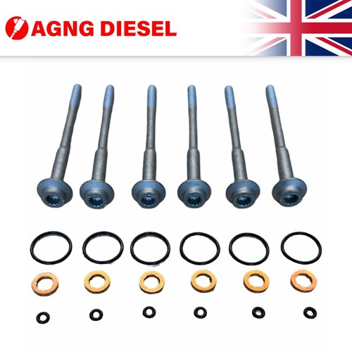 Fuel Injector Bolts Seals Rings Washers Kit (6 Pack) For VW AUDI A6 A4 ...