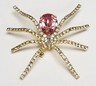 Vintage IVANA Brown Rhinestone SPIDER Brooch / Pendant 2" x 2 1/4" MINT ...