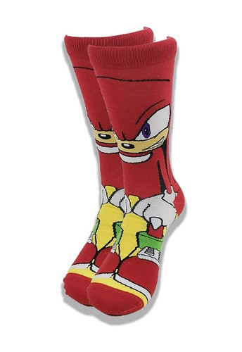Sonic Game Knuckles Character Design Crew Socks | eBay
