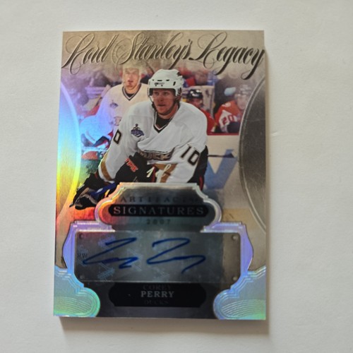 2016 U.D. Artifacts Lord Stanley's Legacy Signatures Corey Perry 1 of 1 ...