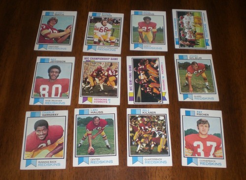 1973 WASHINGTON REDSKINS TOPPS FOOTBALL PARTIAL TEAM SET - 12 CARDS | eBay