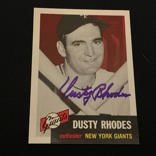 Autographed 1953 Topps Archives DUSTY RHODES | eBay