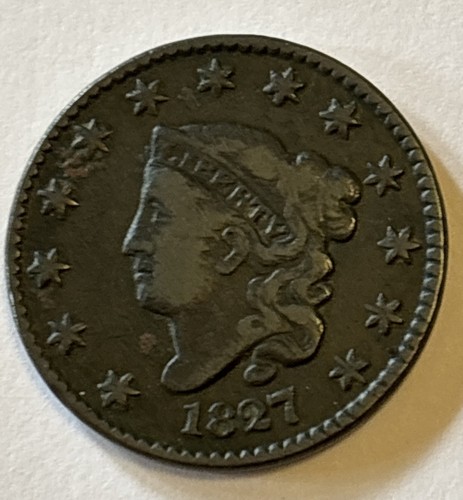 United States 1827 Liberty Coronet Head Large One Cent Philadelphia ...