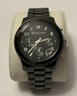 MICHAEL KORS RUNWAY CERAMIC BLACK+CHRONOGRAPH DIAL+DATE MIDSIZED WATCH ...