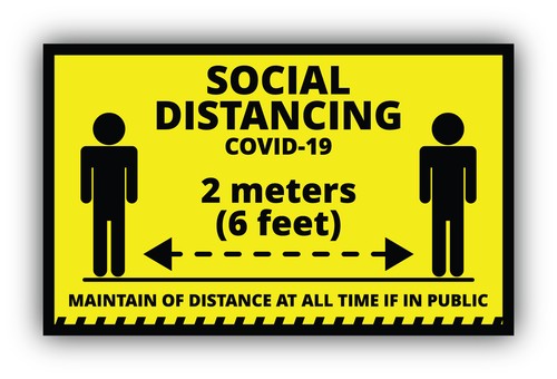 Social Distancing 6 Feet Warning BAD Virus Vinyl Sticker Car Bumper ...