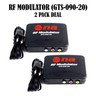 2 pack Universal RF Modulator RCA Audio Video to Coaxial Coax F With S ...
