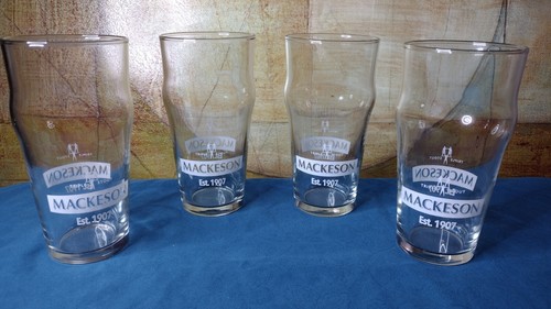 Mackeson Stout Pint Beer Glasses 🍺 Set of 4 🍻 New 🍺 | eBay