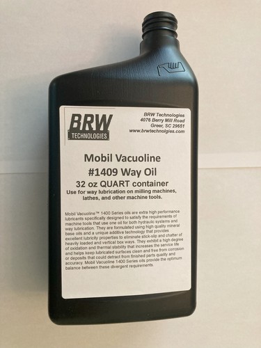 Way oil for milling machines hardinge lathes - Mobil Vacuoline 1409 ...