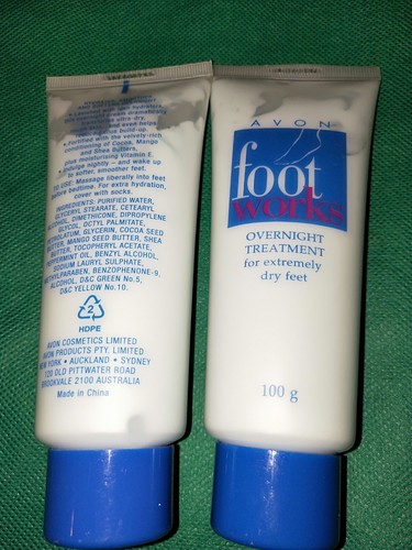 Avon Footworks Overnight Treatment For Extremely Dry Feet Set Of 2 100g ...