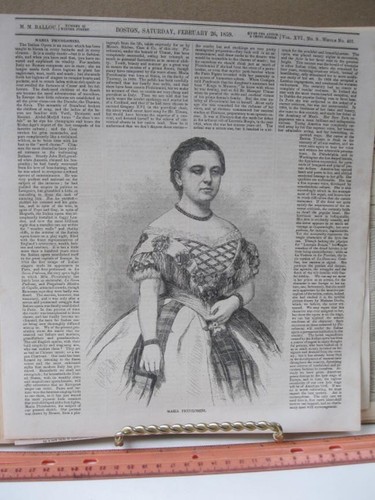 Vintage Print,MARIA PICCOLOMINI,Ballous,Homer,Boston,Feb 1859 | eBay