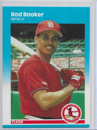 1987 Fleer Update Baseball Rod Booker XRC / Rookie Card # U-7 St. Louis ...