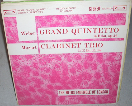 MELOS ENSEMBLE OF LONDON / WEBER / MOZART grand quintetto / trio ...