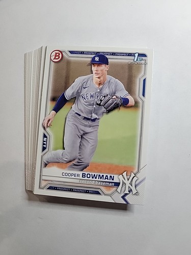 2021 Bowman Draft Cooper Bowman 1st Bowman Paper New York Yankees Lot ...