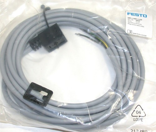 Up to 3 New Festo KMF-1-24DC-5-LED Plug socket with cable 30937 | eBay