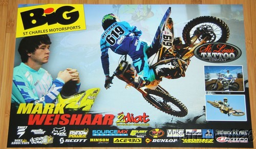 2015 Mark Weishaar Yamaha YZ250F AMA Supercross Motocross poster | eBay