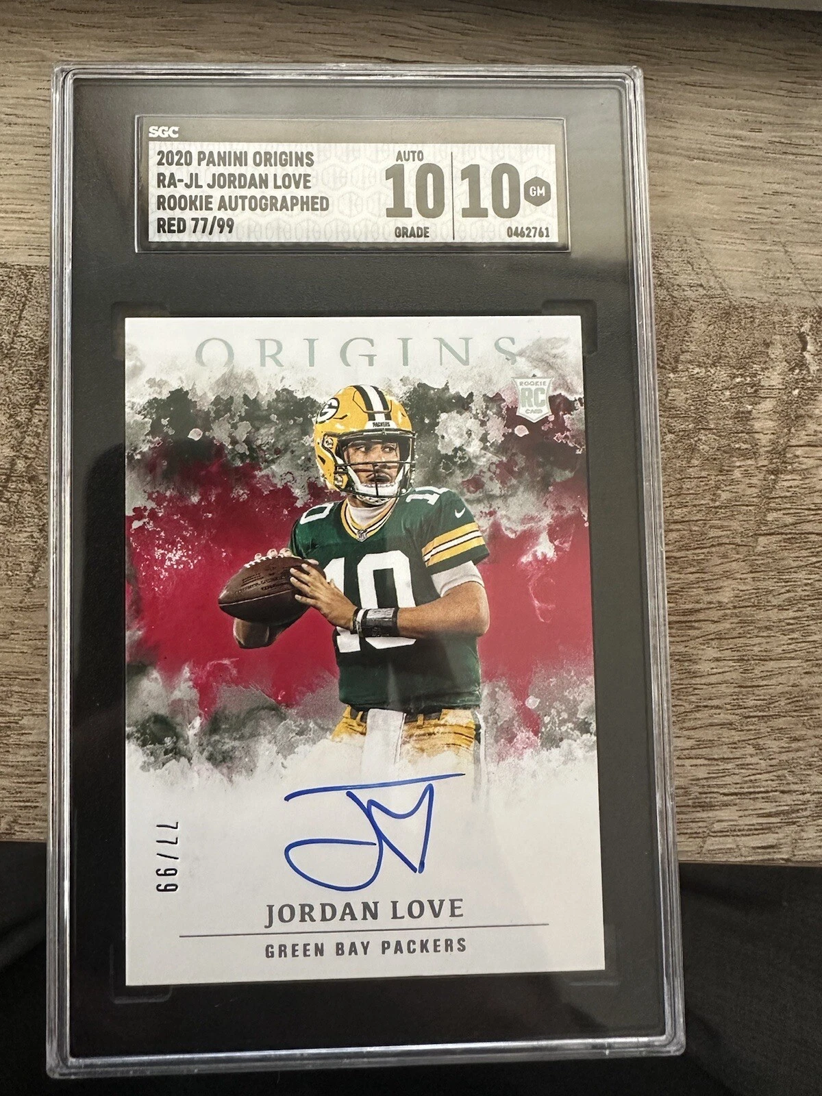 Jordan Love 2020 Origins #RA-JL Rookie Autographs - Red /99 SGC 10 ...
