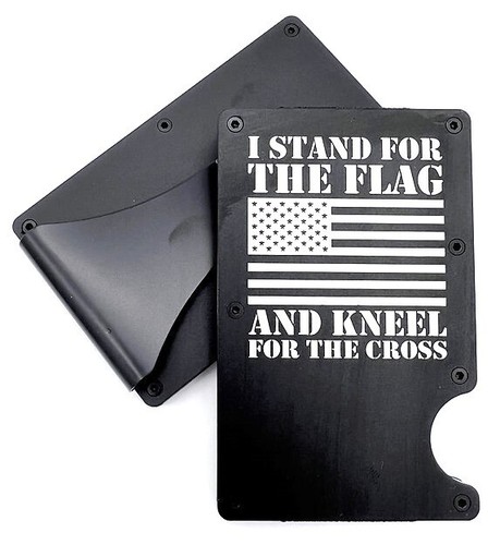 Stand for the Flag RFID Wallet and Money Clip | Laser Etched | Black | eBay