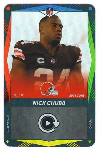 Nick Chubb 2024 UNO Elite NFL FOIL Wild Card Blue Green Red Yellow SSP ...
