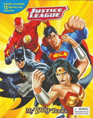 My Busy Book Justice League Storybook 12 Figurine Playmat Batman ...
