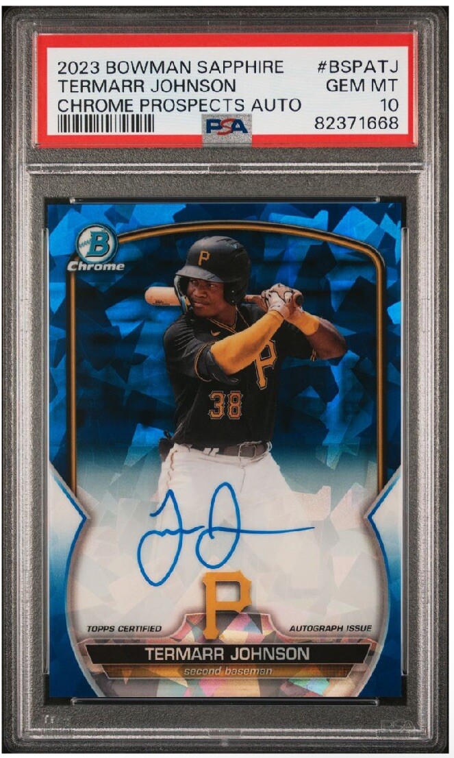 Termarr Johnson 2023 Bowman Sapphire Edition #BSPA-TJ Chrome Prospect ...