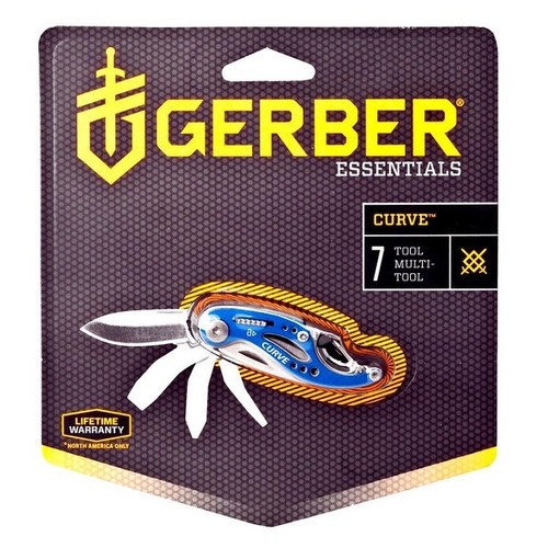 Gerber 31-000116 CURVE BLUE MULTI-TOOL 6 TOOLS IN 1 KNIFE SALE NEW ...