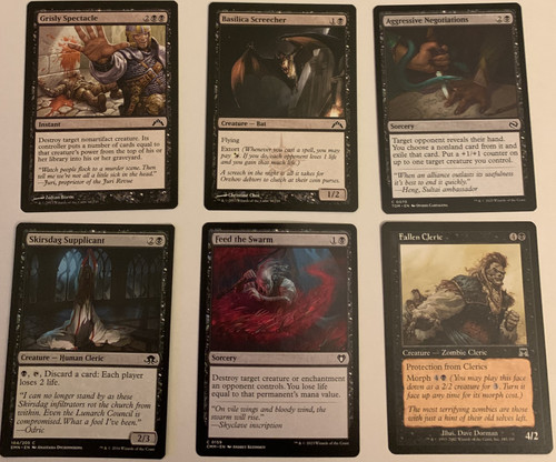 100 Black Commons – MTG Magic the Gathering Bulk Lot – All Black Cards ...