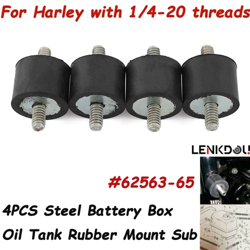 4PCS Steel Oil Tank Battery Tray Mount Rubber Subs For Harley Touring ...