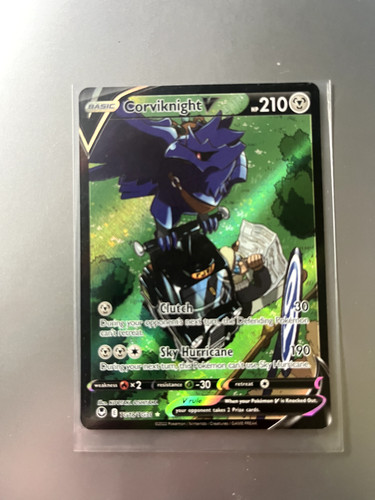 Corviknight V - TG18/TG30 Ultra Rare Silver Tempest Pokemon Card - NM ...