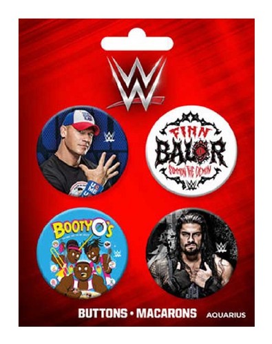 Set of 4 1.25" Carded Pinback Buttons Badge WWE Superstars | eBay
