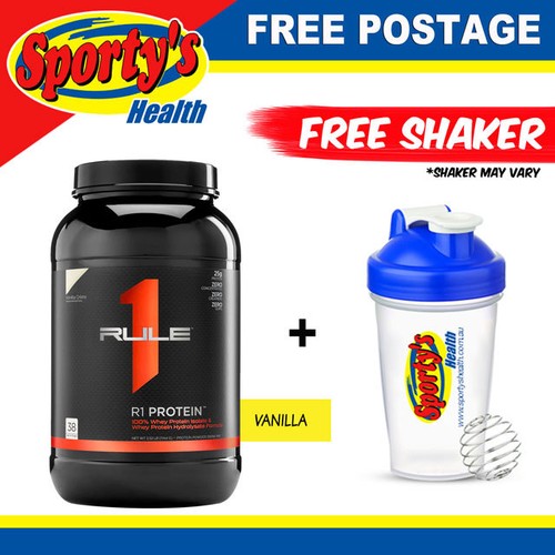 Rule 1 R1 Protein WPI 2.5lb - Vanilla - Free Shaker + Postage | eBay