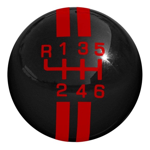 Black 2-1/8" Rally Shift Knob Mustang 11-25/ Focus ST 13-18 w/ Red 6 ...