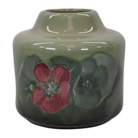 ANTIQUE 10 1/8 " WELLER WHITE POPPY GARDEN PLANT FLOWER ART POTTERY ...