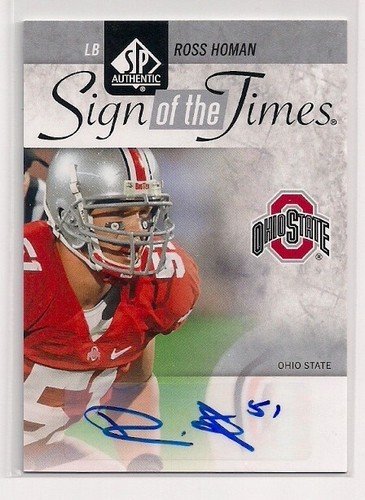 2011 ROSS HOMAN SP AUTHENTIC *SIGN OF THE TIMES* ROOKIE AUTO OHIO STATE ...