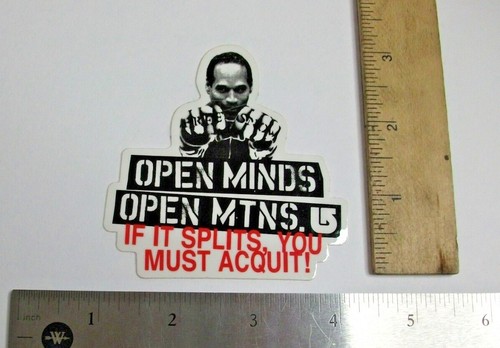 Burton Snowboards Open Minds OJ Simpson Snowboarding STICKER | eBay