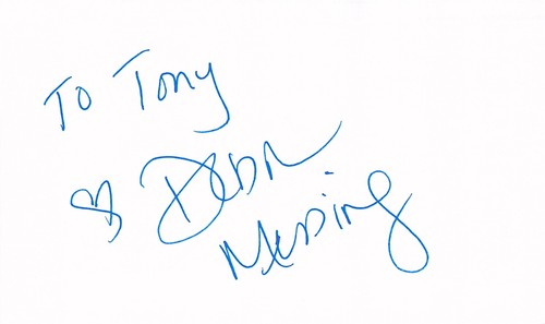 Debra Messing signed autograph 3x5 Cut American Actress TV Series Ned ...