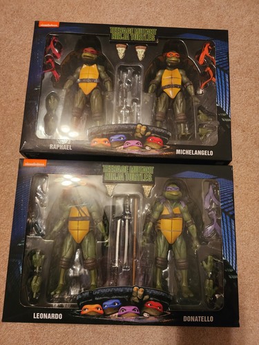 NECA TMNT Movie Walmart 2 Pack Lot Of 2 MICHAELANGELO, RAPHAEL, LEO ...