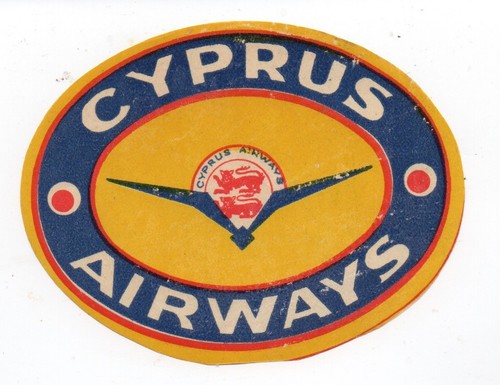 1950s Luggage Label from Cyprus Airways | eBay