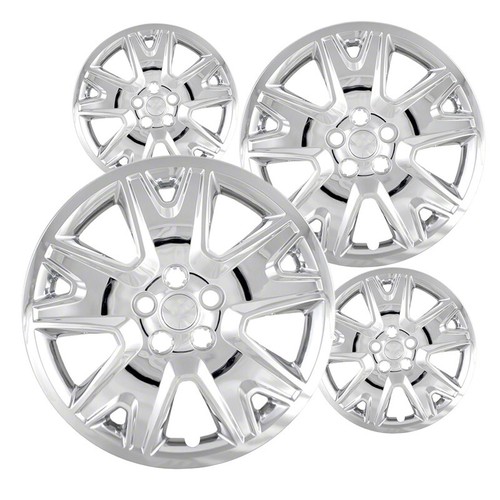 Set of 4 Hubcaps 17 inch Chrome ABS Wheel Covers for 2013 - 2016 Ford ...