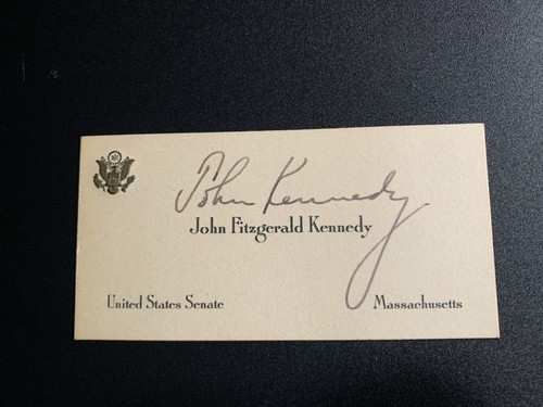 John F Kennedy JFK Authentic Senate Business Card (1953-60) - Rare ...