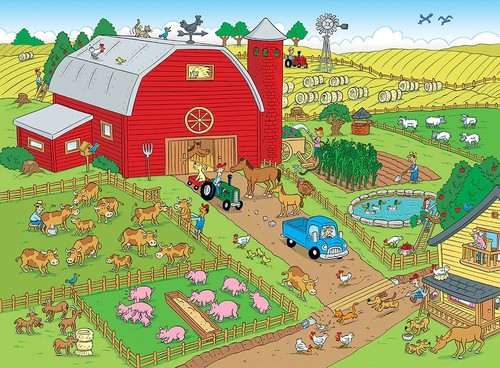 Jigsaw puzzle Seek and Find 101 Things on the Farm 101 Piece NEW | eBay