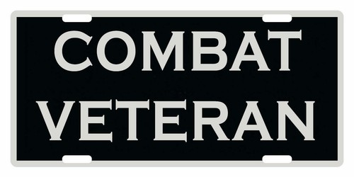 Combat Veteran Custom License Plate Emblem Patriotic Version | eBay