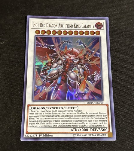 Yugioh 1x Hot Red Dragon Archfiend King Calamity DUPO-EN059 Ultra 1st ...