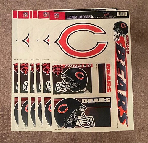 (2) Sheets of Chicago Bears NFL 11x17 Ultra 5 Decals Stickers For ...