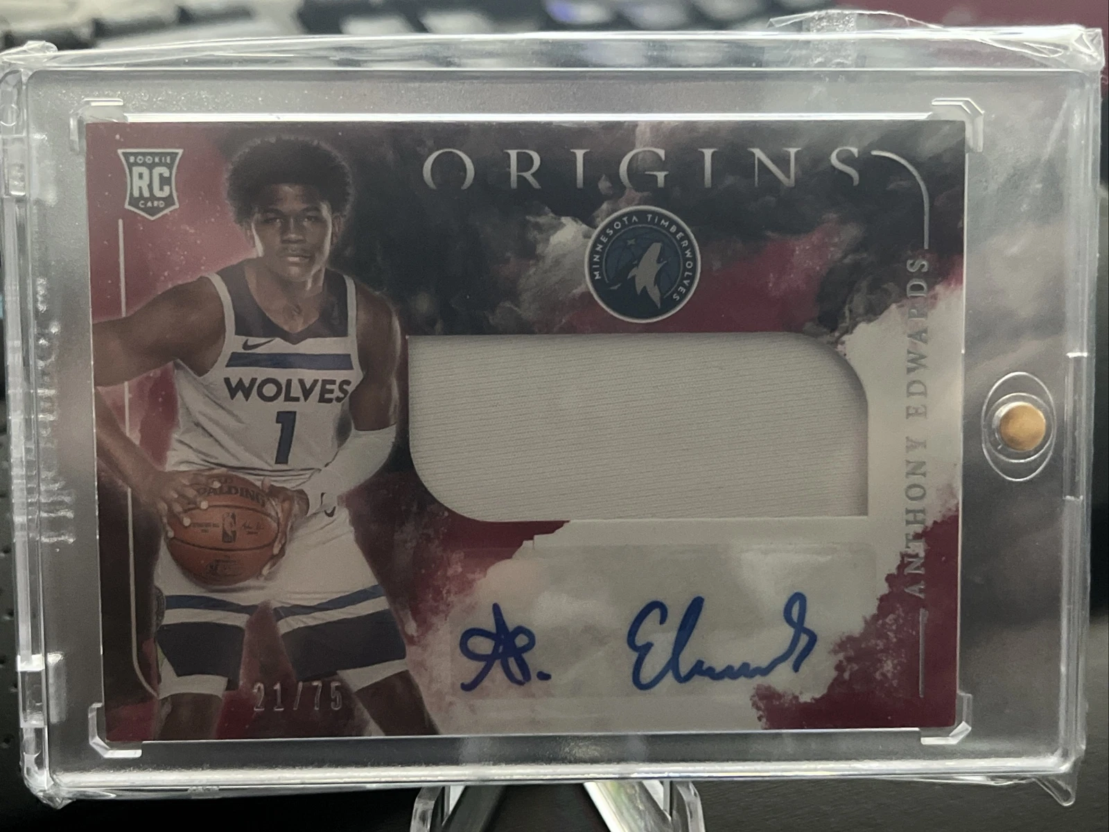 Anthony Edwards 2020 Origins #RJA-EDW Rookie Jersey Autographs - Red ...