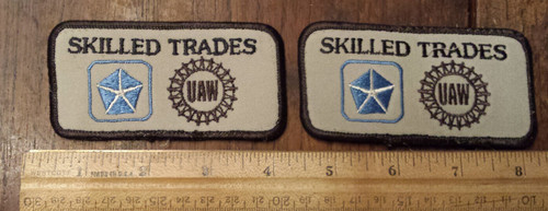lot of 2 Vintage UAW Skilled Trades Embroidered Patches Plymouth ...