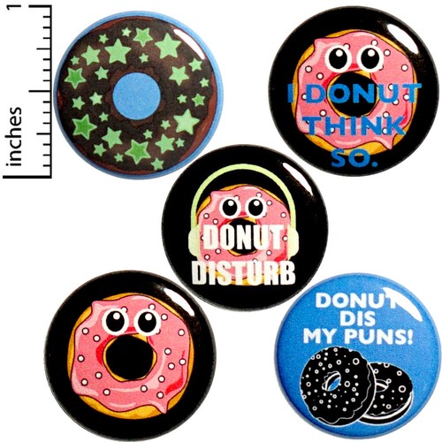 Funny Donut Buttons Backpack Pins 5 Pack Funny Cute Donut Lover Gift ...