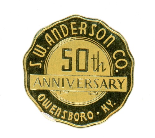 1930's S.W. Anderson Co. Owensboro 50th Anniversary Label Poster Stamp ...